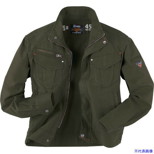 オレンジブック トラスコ中山　TRUSCOジーベック 長袖ブルゾン2140-64-5L 〔品番:2140645L〕[ 注番:8604382]特長●ウォッシュド加工を施した綿100%素材を、細部までこだわったカジュアルテイストで仕上げたブルゾ...