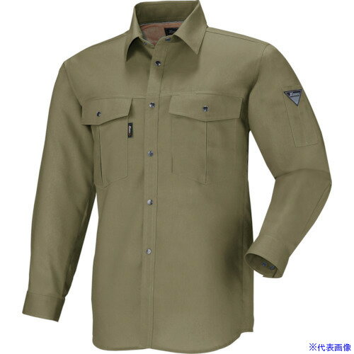オレンジブック トラスコ中山　TRUSCOXEBEC 長袖シャツ1353−62−S アーミーグリーン 〔品番:135362S〕[ 注番:8611360]特長●綿100%の風合いが肌に優しいボタンアップ仕様のシャツです。●洗ってもアイロン不要...