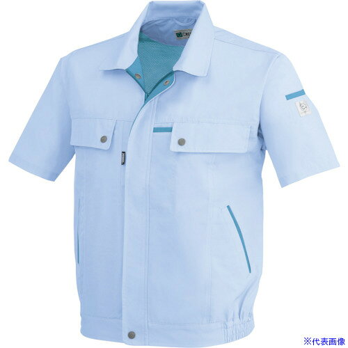 オレンジブック トラスコ中山　TRUSCOXEBEC 半袖ブルゾン1551−42−SS サックス 〔品番:155142SS〕[ 注番:8612371]特長●シリーズとしては6色が基本ですが、半袖ブルゾンのみより多彩な9色展開で、幅広い職場に...