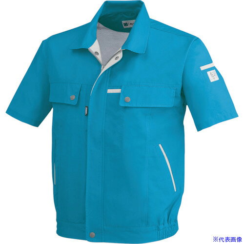 オレンジブック トラスコ中山　TRUSCOXEBEC 半袖ブルゾン1551−44−SS ターコイズブルー 〔品番:155144SS〕[ 注番:8612380]特長●シリーズとしては6色が基本ですが、半袖ブルゾンのみより多彩な9色展開で、幅広...