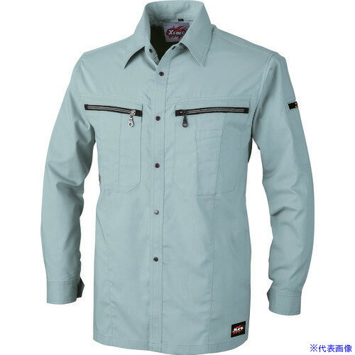 オレンジブック トラスコ中山　TRUSCOXEBEC 長袖シャツ8893−605−3L ミストグリーン 〔品番:88936053L〕[ 注番:8617192]特長●年間コーディネート可能な秋冬対応の長袖シャツです。●ブルゾン同様にプリーツロ...