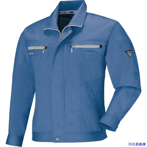オレンジブック トラスコ中山　TRUSCOXEBEC 長袖ブルゾン9654−406−4L クールブルー 〔品番:96544064L〕[ 注番:8618263]特長●脇下の特殊カッティングが背中のメッシュプリーツロンと連動します。●タフな現場...