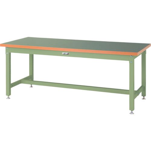 オレンジブック トラスコ中山　TRUSCOヤマテック 重量作業台 ワークテーブル スーパータイプ 塩ビシート天板 W1800×D750×H740mm ヤマテックグリーン 〔品番:SSR1875GG〕[ 注番:8683335]特長●オプション...