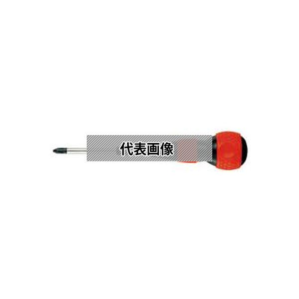 【ご注意：画像は代表画像です。カラーやサイズは商品名を必ずご確認下さい。】用途—商品説明ネジに余裕の締めつけ力。刃先は、高精度のブラックポイント加工。弾力グリップで強力締め付け。商品スペック先端形状：プラス先端サイズ(mm)：No.2全長(...