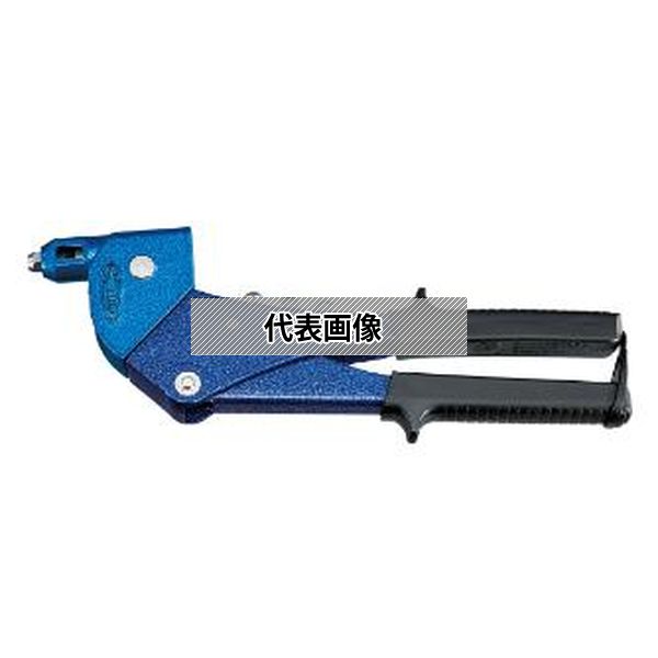 【ご注意：画像は代表画像です。カラーやサイズは商品名を必ずご確認下さい。】用途●ブラインドリベットの締結作業に。商品説明ヘッドが360度回転して、どんな向きでもリベッティング可能です。商品スペックリベット使用範囲(Φmm)：2.4・3.2・...