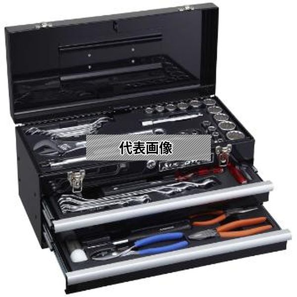 【ご注意：画像は代表画像です。カラーやサイズは商品名を必ずご確認下さい。】用途●機械・自動車・農機の整備に適した工具セットです。商品説明機械・自動車・農機の整備に適した差込角12.7mm(1/2″)工具セット。すべての工具がトレイにセットさ...