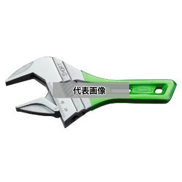 【ご注意：画像は代表画像です。カラーやサイズは商品名を必ずご確認下さい。】用途●ボルト・ナットの締め付けからゆるめ作業に。商品説明手のひらサイズで込み入った狭い空間での作業に最適。ショートタイプで目盛付き。口開きワイドで軽い・薄いスケルトン...