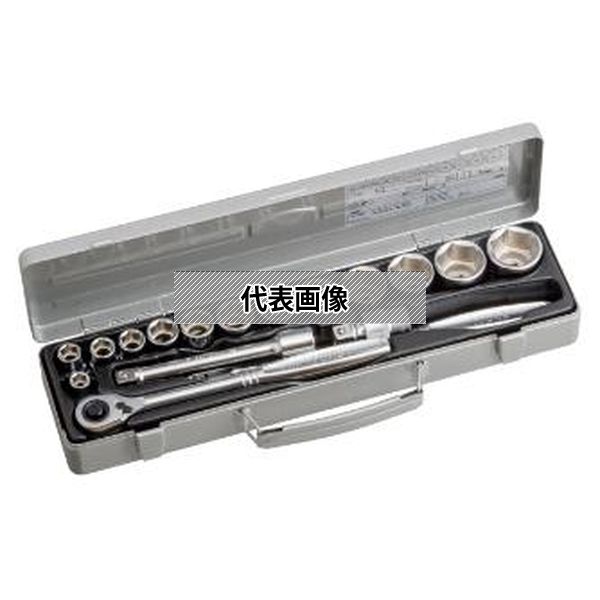 【ご注意：画像は代表画像です。カラーやサイズは商品名を必ずご確認下さい。】用途—商品説明メタルケースと頑丈な梨地トレー、「次世代工具シリーズ」のハンドルを採用。グッドデザイン賞受賞製品採用。商品スペックソケット形状：6角差込角(mm)：12...