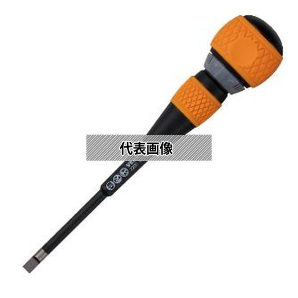 【ご注意：画像は代表画像です。カラーやサイズは商品名を必ずご確認下さい。】用途—商品説明36枚ギアのラチェットを搭載細かな送りで快適作業を実現。軸カバーはショート事故を防止し細軸仕様で端子台作業に便利。軸はビット材を使用全身焼入。交換可能。...