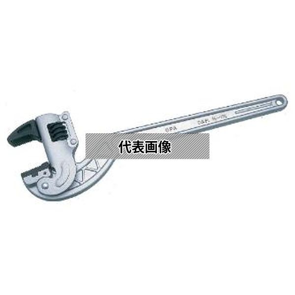 【ご注意：画像は代表画像です。カラーやサイズは商品名を必ずご確認下さい。】用途●丸くてつかみ所のないパイプをがっちりつかんで回転させる●パイプレンチが入らない所で有効●接地、壁ぎわ、溝の中など狭所の配管作業に最適。商品説明本体は軽くて丈夫な...