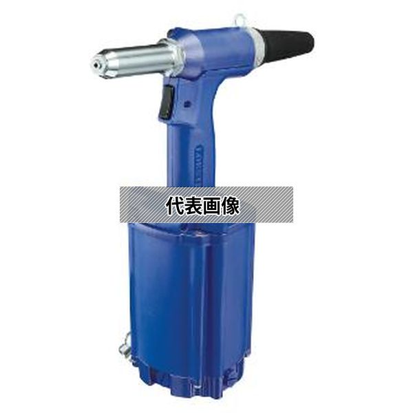 【ご注意：画像は代表画像です。カラーやサイズは商品名を必ずご確認下さい。】用途●ブラインドリベットの高速締結作業に。商品説明本体に樹脂を大胆に使用し、軽量化につとめました。狭い場所での作業に便利な小径フレームヘッド採用連続作業や長時間作業に...