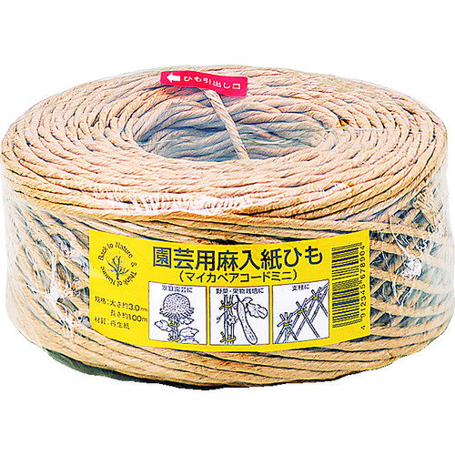 オレンジブック トラスコ中山　TRUSCO石本 園芸用麻入紐 3X100m 〔品番:MPCM〕[ 注番:0019321]特長●天然資材（麻+再生紙）を使用しています。用途●園芸用結束ひも。仕様●色：茶●標準幅(mm)：3●長さ(m)：100...
