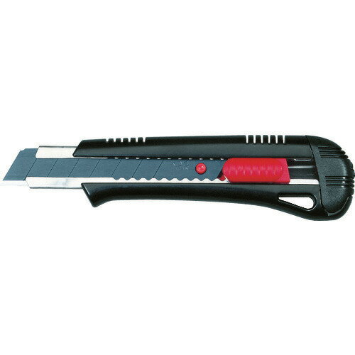 オレンジブック トラスコ中山　TRUSCOKDS ブラックオートL鋭黒刃付 〔品番:L18B〕[ 注番:0060721]特長●ベニヤ板・石こうボード・段ボール・じゅうたん・フローリングなどの厚物に最適です。●オートロック機構です。●本体ボデ...