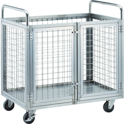 オレンジブック トラスコ中山　TRUSCOTRUSCO ステンレス製網台車 900X600XH960 観音開き 〔品番:SUAD1960〕[ 注番:1025721]特長●本体およびキャスター金具まで全てSUS304製ですので、さびにくく、ク...