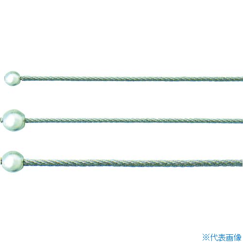 オレンジブック トラスコ中山　TRUSCOニッサチェイン ステンカットワイヤー 1.0×1000mm 片ボール付 〔品番:Y501〕[ 注番:1028432]特長●ステンレスワイヤロープの先端にステンレス球を取付け、逆側には環境にやさしいフ...