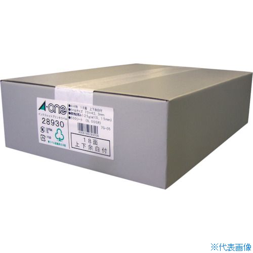 オレンジブック トラスコ中山　TRUSCO3M ラベルシール(インクジェット)18面 (500枚入) 〔品番:28930〕[ 注番:1029852]特長仕様仕様2●ラベルシール(インクジェット)18面　(500枚入)材質/仕上セット内容/付...