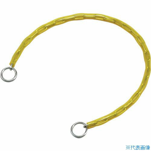 オレンジブック トラスコ中山　TRUSCO緑十字 チェーンロック(錠別売タイプ) 黄 チェイン−60Y 長さ600mm 両端リング付 〔品番:198013〕[ 注番:1063167]特長●チェーン両端のリングを別売の南京錠などでロックするこ...
