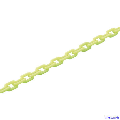 オレンジブック トラスコ中山　TRUSCO緑十字 プラスチックチェーン 蓄光タイプ PT-1050T 長さ50m 線径10mmΦ PP 〔品番:284065〕[ 注番:1064705]特長●一般的なプラスチック製チェーンよりも線型が太いので...