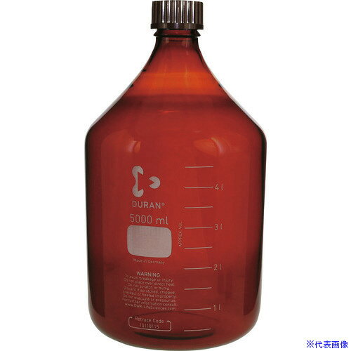 オレンジブック トラスコ中山　TRUSCOSIBATA 耐熱ねじ口びん 茶褐色 赤キャップ付 5000mL 〔品番:01721050001〕[ 注番:1071798]特長●バイオテクノロジー関連をはじめ、高純度医薬・試薬や分析用標準液などの...