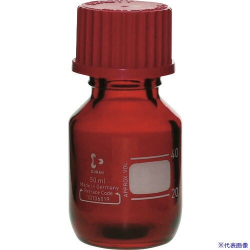 オレンジブック トラスコ中山　TRUSCOSIBATA 耐熱ねじ口びん 茶褐色 赤キャップ付 50mL 10入 〔品番:017210501A〕[ 注番:1073345]特長●バイオテクノロジー関連をはじめ、高純度医薬・試薬や分析用標準液など...