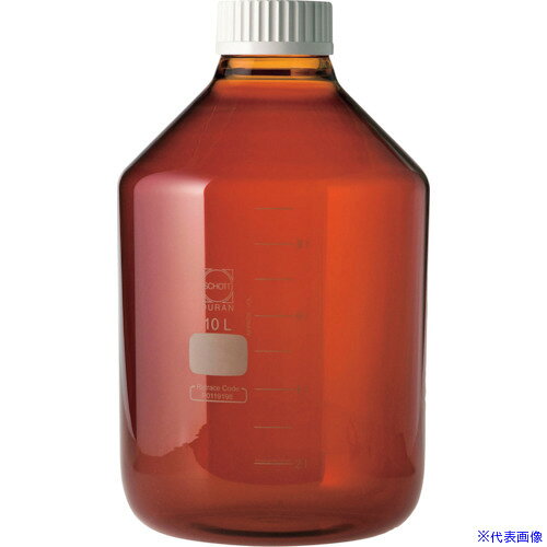 オレンジブック トラスコ中山　TRUSCOSIBATA 耐熱ねじ口びん 広口 茶褐色 白キャップ付 10000mL 〔品番:017250310000〕[ 注番:1080971]特長●GLS-80ねじ規格で、キャップの開閉が素早くできます。●...
