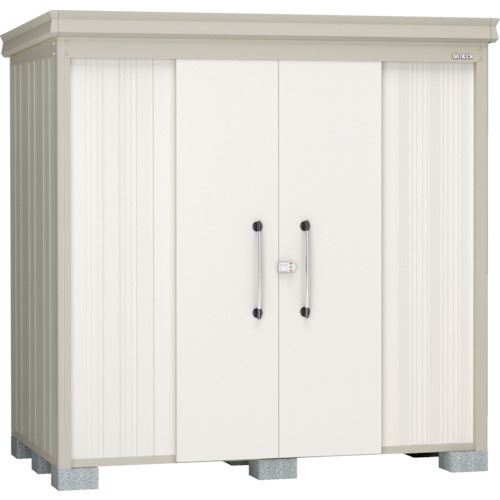 オレンジブック トラスコ中山　TRUSCODAIKEN 物置ガーデンハウス DM-Z2113棚板付豪雪型 ナチュラルホワイト 〔品番:DMZ2113GNW〕[ 注番:1110726]特長●フラットで丈夫な床板で掃除が簡単です。●アルミレール...