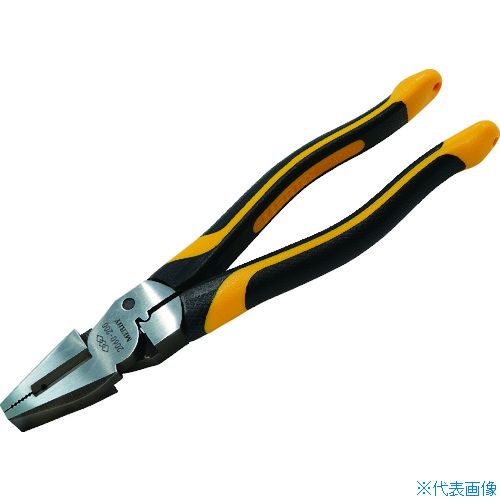 オレンジブック トラスコ中山　TRUSCOメリー 強力圧着ペンチ(穴付)200mm 〔品番:2060200〕[ 注番:1114603]特長●刃長が長いのでVA線＜VVF＞（φ2.6mm×3芯）が1回で切断できます。●端子の圧着が行えます。ま...