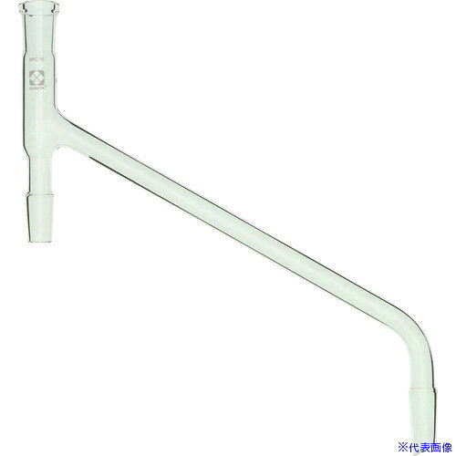 オレンジブック トラスコ中山　TRUSCOSIBATA SPC分留頭 長形 SPC−15−15−15 〔品番:0304201515〕[ 注番:1118261]特長●下部が二又に分かれたSPC規格のガラス製分留頭です。●上部のSソケット形と下...