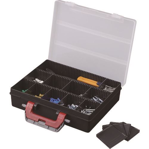 オレンジブック トラスコ中山　TRUSCODENSAN フリーパーツケース 〔品番:FPC34〕[ 注番:1122531]特長●仕切り板付でスペースを有効活用出来ます。●ロックも解除もワンタッチでOKです。●工具・ビス・アンカーを一括収納で...