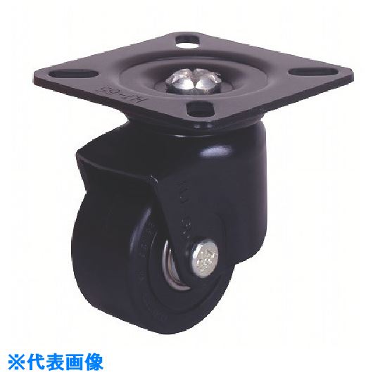 オレンジブック トラスコ中山　TRUSCOシシク 低床重荷重用キャスター 65径 自在 YN車輪 焼付 黒 〔品番:HJ65YN〕[ 注番:1129389]特長●自在旋回部は表面硬化焼入処理のため、長期間の固定でも走行はスムーズにできます。...