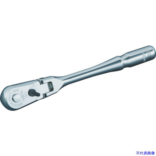 オレンジブック トラスコ中山　TRUSCOnepros 9.5sq.フレックスラチェットハンドル 歯数90枚 差込角9.5mm 全長150mm 〔品番:NBRC390F〕[ 注番:1130619]特長●小判形ヘッドとしては世界最高クラスの9...