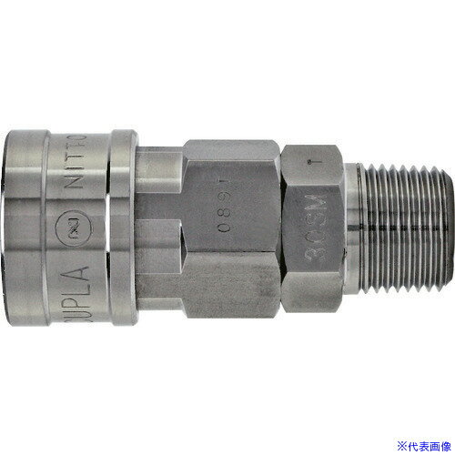 オレンジブック トラスコ中山　TRUSCO日東 ハイカプラ ステンレス製 ニトリルゴムNBR(SG)SUS20SM(00262) 〔品番:20SMSUSNBR〕[ 注番:1131095]特長●工場内の空気配管から空気工具のホース接続用まで、...