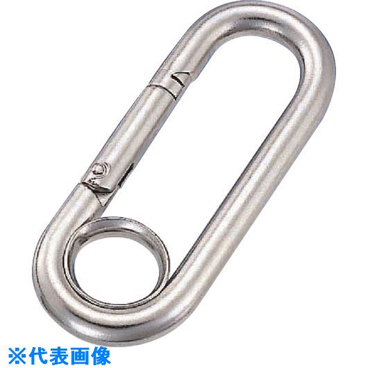オレンジブック トラスコ中山　TRUSCO水本 リングキャッチ ステンレス プチカラビナ(リング付) 線径8mm 長さ74mm 〔品番:A162〕[ 注番:1134535]特長●ステンレス製で錆びにくく、耐久性に優れます。●リング付で絡まり...