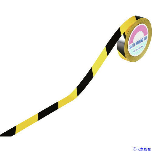 オレンジブック トラスコ中山　TRUSCO緑十字 ガードテープ(ラインテープ) 黄/黒 GTH−251TR 25mm×100m 再はく離タイプ 〔品番:149016〕[ 注番:1140513]特長●これまでの区域標示用テープと異なりはがした...