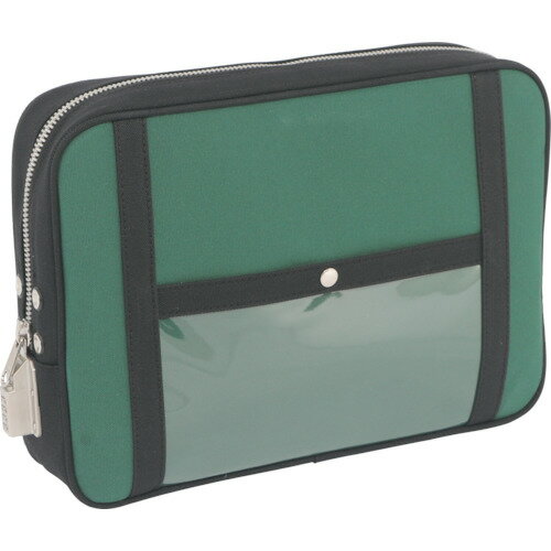 オレンジブック トラスコ中山　TRUSCOSANEI 帆布メール用ポーチ(LL)SED−1錠付 モスグリーン 〔品番:PLLSED07〕[ 注番:1141901]特長●擦り切れに強く、耐久性に優れた帆布生地を使用したポーチです。●ダイヤル錠...