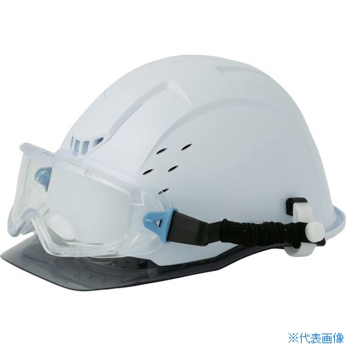 オレンジブック トラスコ中山　TRUSCOミドリ安全 ゴーグル型 保護メガネ ヘルメット取付式 VG−501F SPG 〔品番:VG501FSPG〕[ 注番:1142099]特長●ヘルメット装着時のゴーグル着脱（上げ下げ）が容易です。●ヘッ...