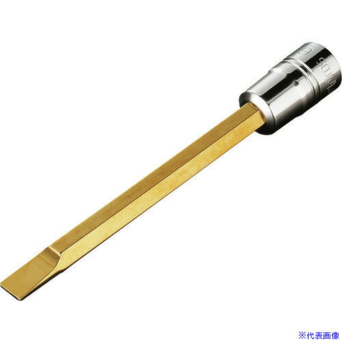 オレンジブック トラスコ中山　TRUSCOnepros 6.3sqロングマイナスビットソケット 〔品番:NBT2M06L〕[ 注番:1146052]特長●差込角側は応力の集中を防ぐパワーフィット形状を採用しています。●チタンコーティングによ...