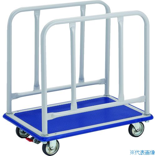 オレンジブック トラスコ中山　TRUSCOTRUSCO プレス製運搬車 台車 ドンキーカート サイドハンドル 740×480 ストッパー付 〔品番:110NS〕[ 注番:1153656]特長●両サイドのハンドルにより長尺物を運搬できます。●...