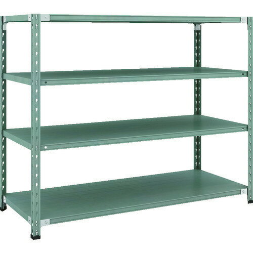 オレンジブック トラスコ中山　TRUSCOTRUSCO CB型セミボルトレス軽中量棚 1500X600XH1200 4段 グリーン 〔品番:CB4564GN〕[ 注番:1155004]特長●組み立て簡単、今までボルト組みをしていた手間が大き...