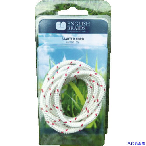 オレンジブック トラスコ中山　TRUSCOE BRAIDS 【売切廃番】 スターターコード 4.0φ×5m 白/赤 〔品番:1940T005000〕[ 注番:1163202]特長●品質の高いナイロンを使用しています。●耐熱性も備えており、摩...