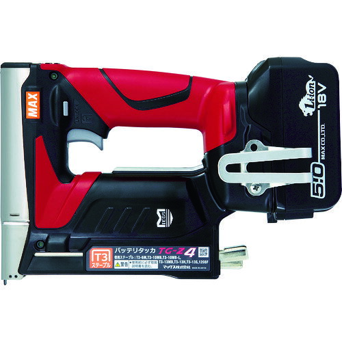 オレンジブック トラスコ中山　TRUSCOMAX バッテリタッカセット 18ボルト 5.0アンペアセット ティ3ステープル用 〔品番:TGZ4BC1850A〕[ 注番:1165157]特長●18Vリチウムイオン電池搭載により、1回(約65分...