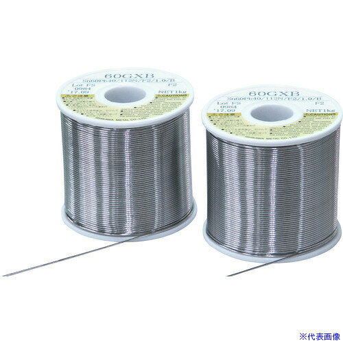 オレンジブック トラスコ中山　TRUSCO石川 60GXB(すず60%/鉛40%)−1.0mm−1kg 〔品番:RH6010〕[ 注番:1166611]特長●ぬれ性の高いフラックスを充填したはんだで電気配線に最適です。●発煙も少なく、ほとん...