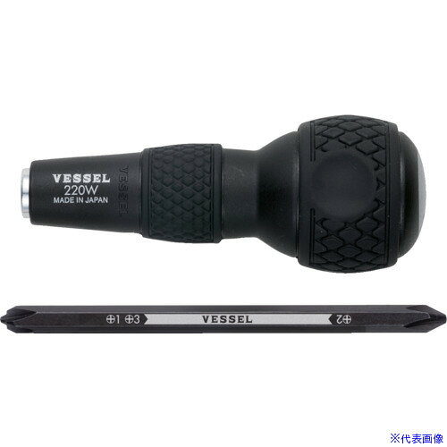 オレンジブック トラスコ中山　TRUSCOVESSEL コンビプラスドライバー No.220W−123(+1・+3/+2) 〔品番:220W123〕[ 注番:1172316]特長●電動ドライバー用ビット（対辺6.35mm）を差し込んで、ハン...