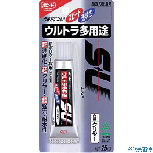 オレンジブック トラスコ中山　TRUSCOコニシ ボンド ウルトラ多用途SU 10ml クリヤー 〔品番:04591〕[ 注番:1172339]特長●高性能、強力多用途接着剤、レギュラータイプです。用途●金属・硬質プラスチック・木材・コンク...