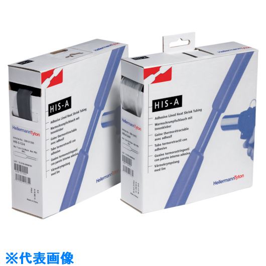 オレンジブック トラスコ中山　TRUSCOTYTON 熱収縮チューブ HIS-Aシリーズ (接着剤付き) 〔品番:HISA62BK〕[ 注番:1178701]特長●熱することにより、あらかじめ記憶された形状に収縮する形状記憶のプラスチックチ...
