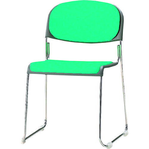 オレンジブック トラスコ中山　TRUSCOTOKIO ミーティングチェア ステンレス脚 クリアグリーン 〔品番:FNS20CGN〕[ 注番:1202624]特長仕様●張地：布張り(再生PET)●色：クリアグリーン●座幅(mm)：413●座奥...