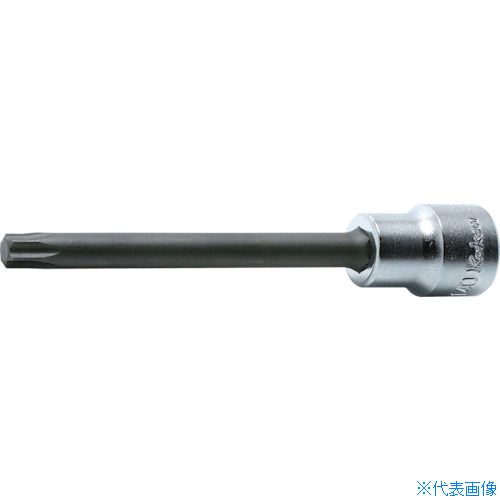 オレンジブック トラスコ中山　TRUSCOKo−ken 9.5mm差込 トルクスビットソケット(丸軸) 全長100mm T30 〔品番:3025.100RT30〕[ 注番:1218352]特長●トルクスビットソケットです。仕様●差込角(mm...