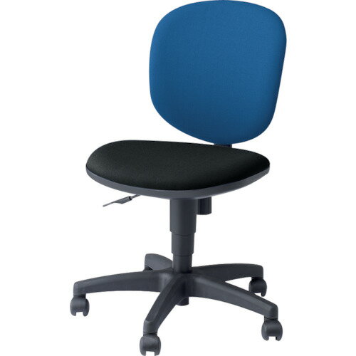 オレンジブック トラスコ中山　TRUSCONAIKI ワークチェアー(肘なし) SER型/背：ブルー 座：ブラック/布張り/肘なし 〔品番:SER510FBLB〕[ 注番:1242049]特長●ロープライスのオフィスチェアです。●【VOC対...