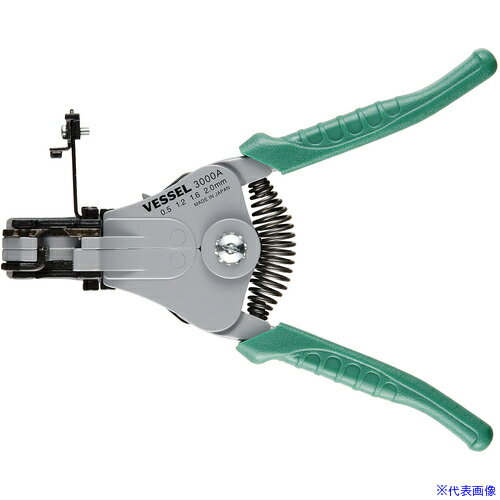 オレンジブック トラスコ中山　TRUSCOVESSEL ワイヤーストリッパー No.3000A(単線用) 〔品番:3000A〕[ 注番:1244370]特長●線を傷めずワンタッチで被覆をはぎ取ることができ、便利で能率的です。●1回の操作で完...