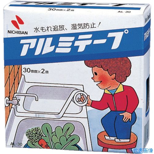 オレンジブック トラスコ中山　TRUSCOニチバン アルミテープAL−30 30mmX2m 〔品番:AL30〕[ 注番:1246987]特長●熱・水・さびに強く、裏紙をはがすだけですぐに貼ることができます。用途●流し台、ガスレンジの継ぎ目水...